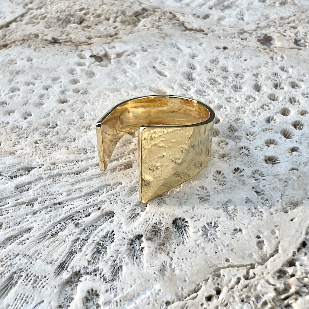 Square Mraba Ring Artisan Made Brass | Meyelo | Slate + Salt - SLATE + SALT
