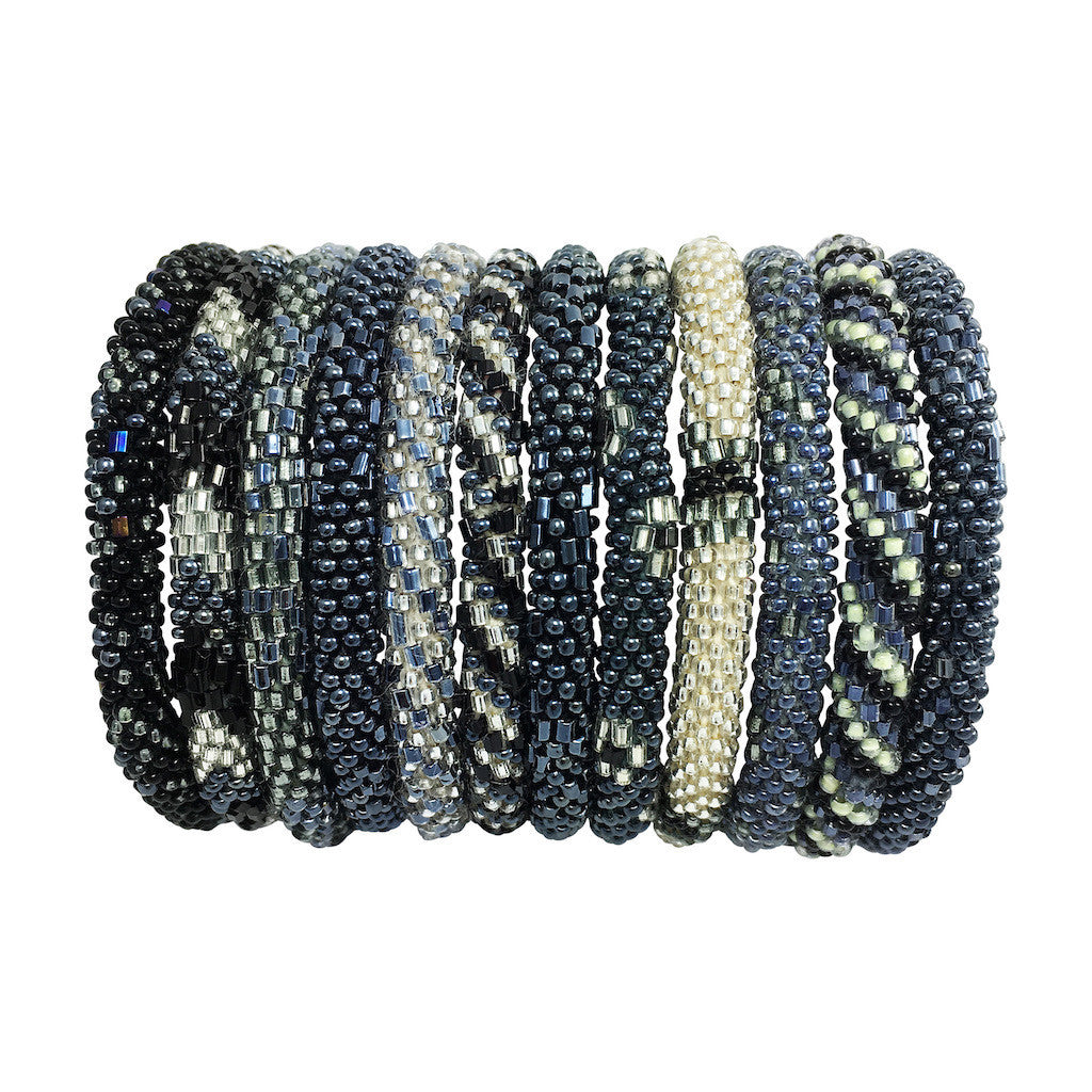 Shop Gray Nepal Fair Trade Roll On Bracelets | Slate + Salt - SLATE + SALT
