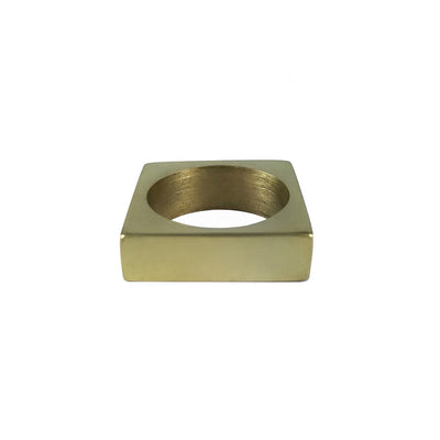 Square Mraba Ring Artisan Made Brass | Meyelo | Slate + Salt - SLATE + SALT
